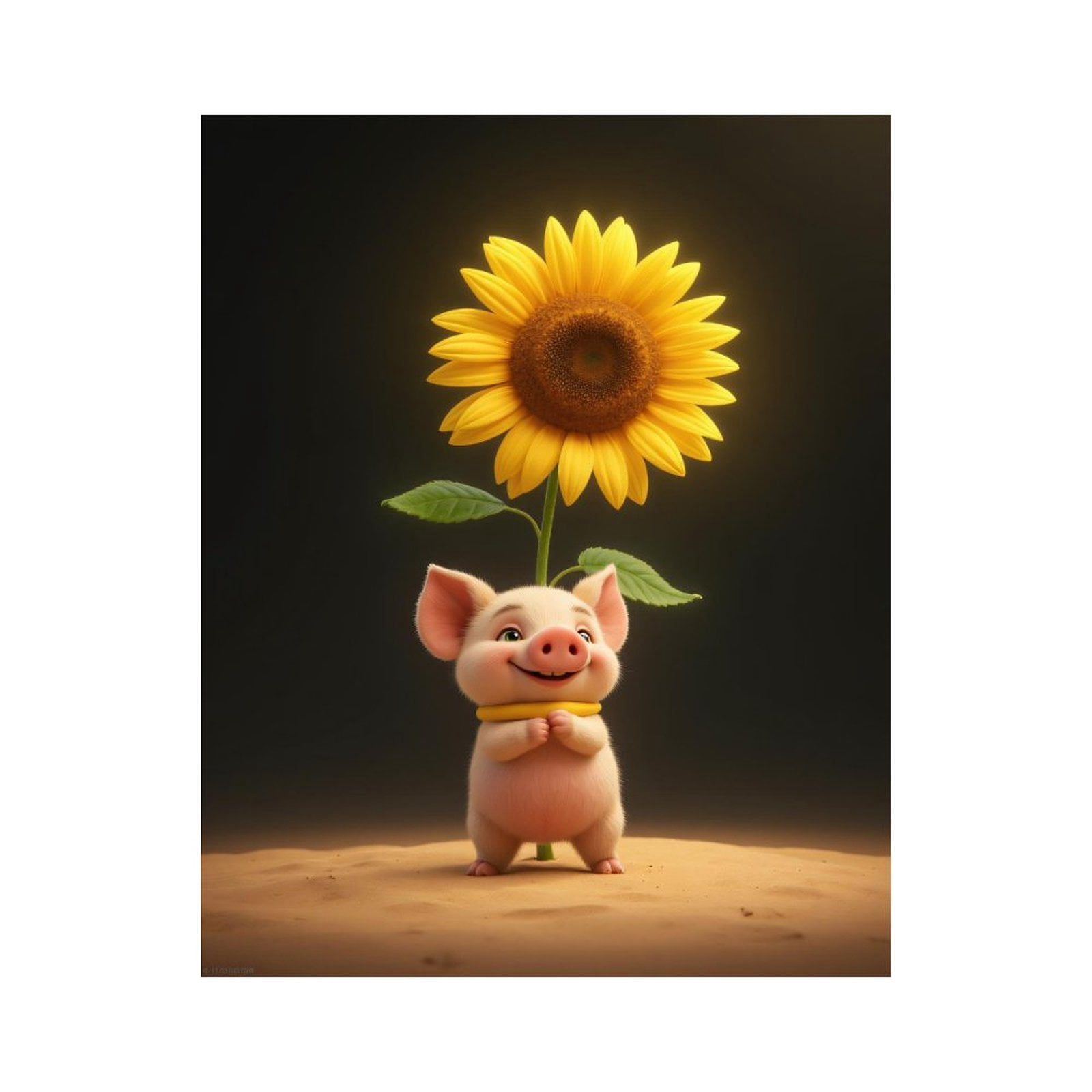 Paint by Numbers Kit for Adults, Piglet Under Sunflower Paint by ...