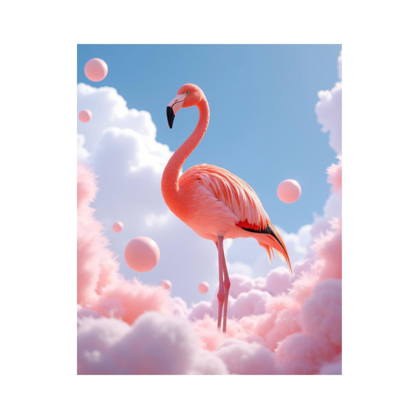 Paint by Numbers Kit for Adults, Pink Flamingo Dreamy Clouds Sky Paint ...