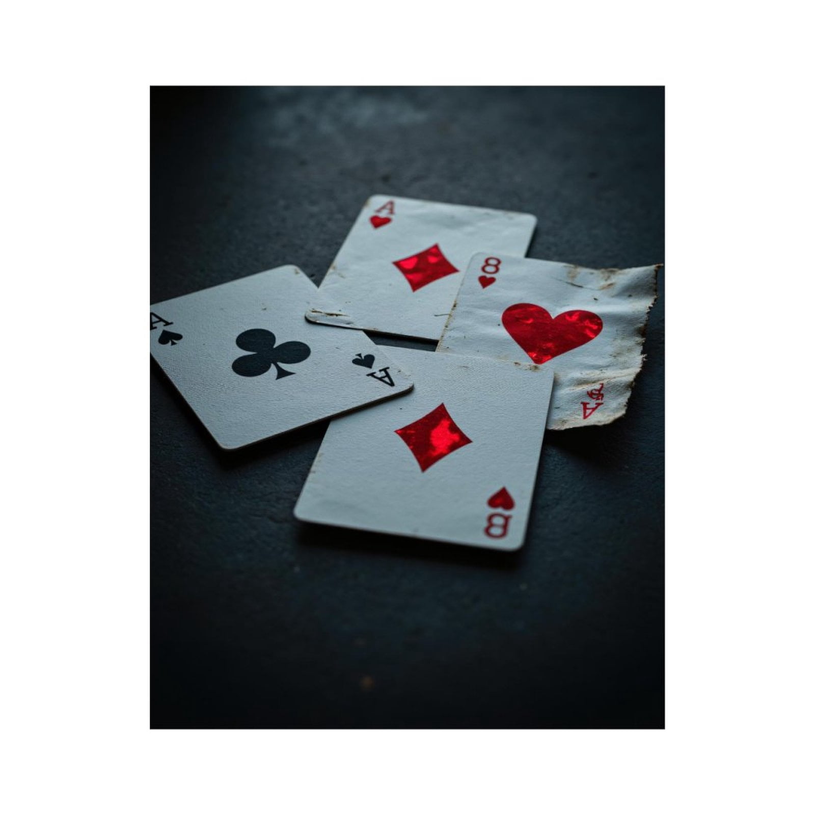 Paint by Numbers Kit for Adults, Playing Cards Ace Eight Spades Hearts ...