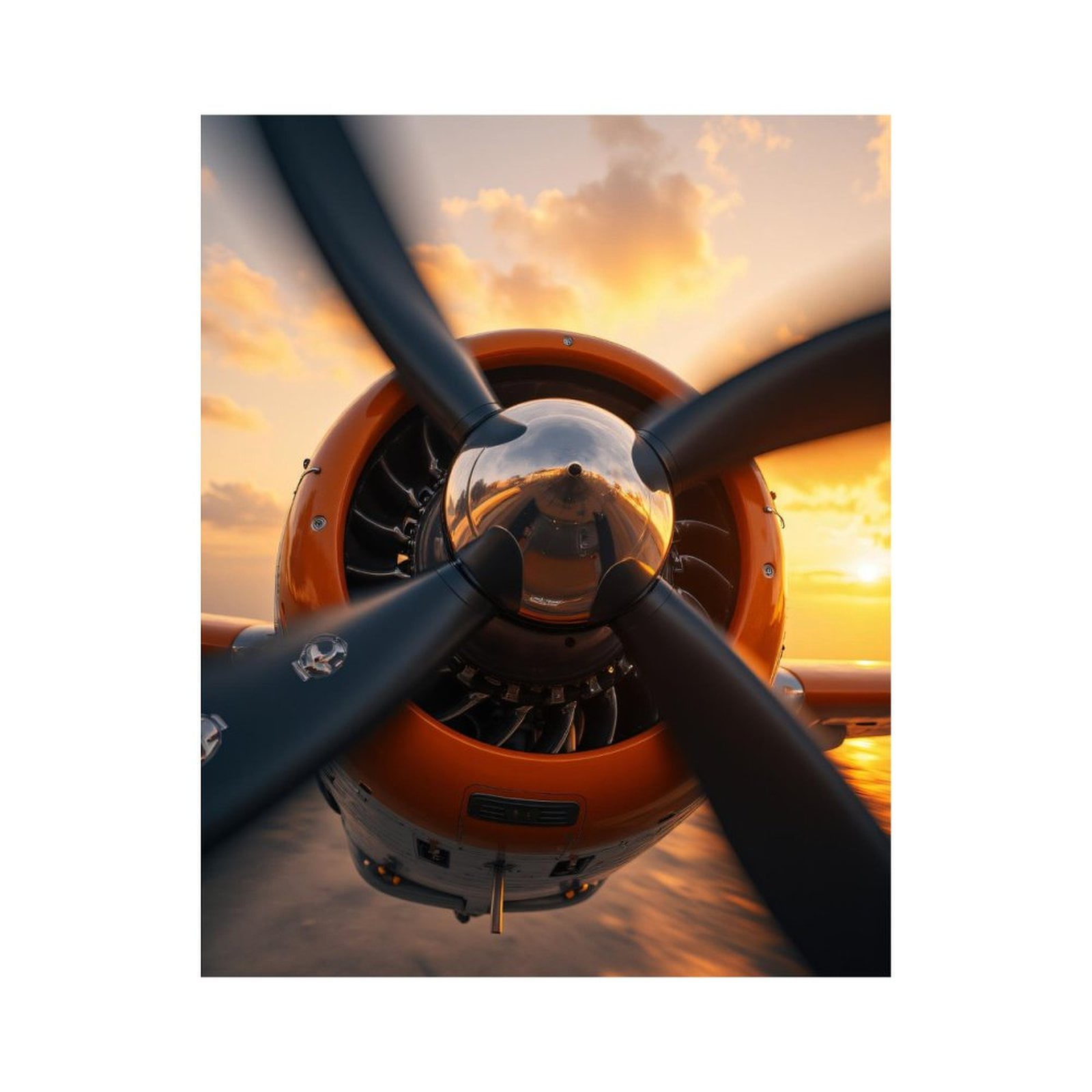 Paint by Numbers Kit for Adults, Propeller Airplane Sky Sunset Paint by Numbers, Easy Paint by ...