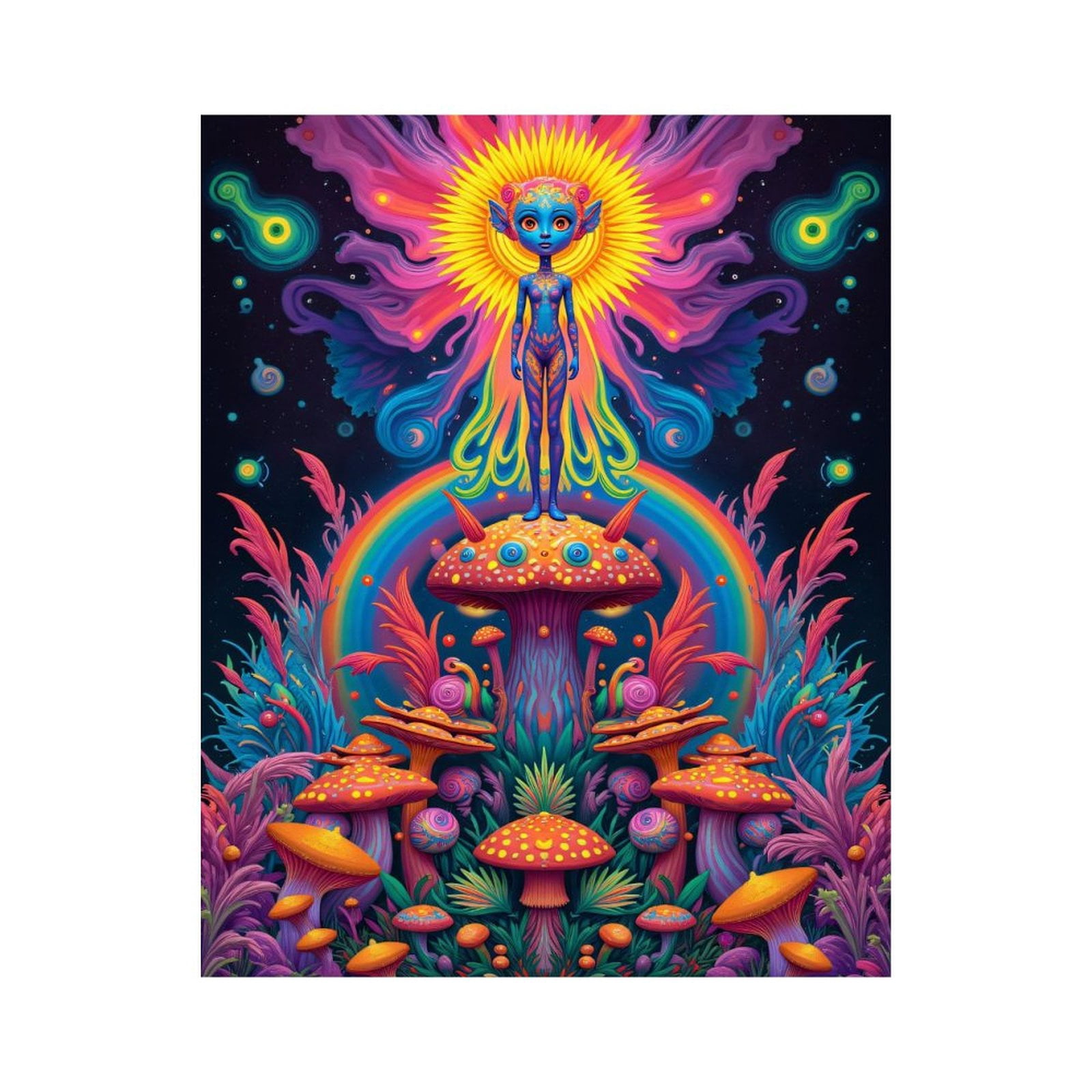 Paint by Numbers Kit for Adults, Psychedelic Fantasy Art Alien Paint by ...