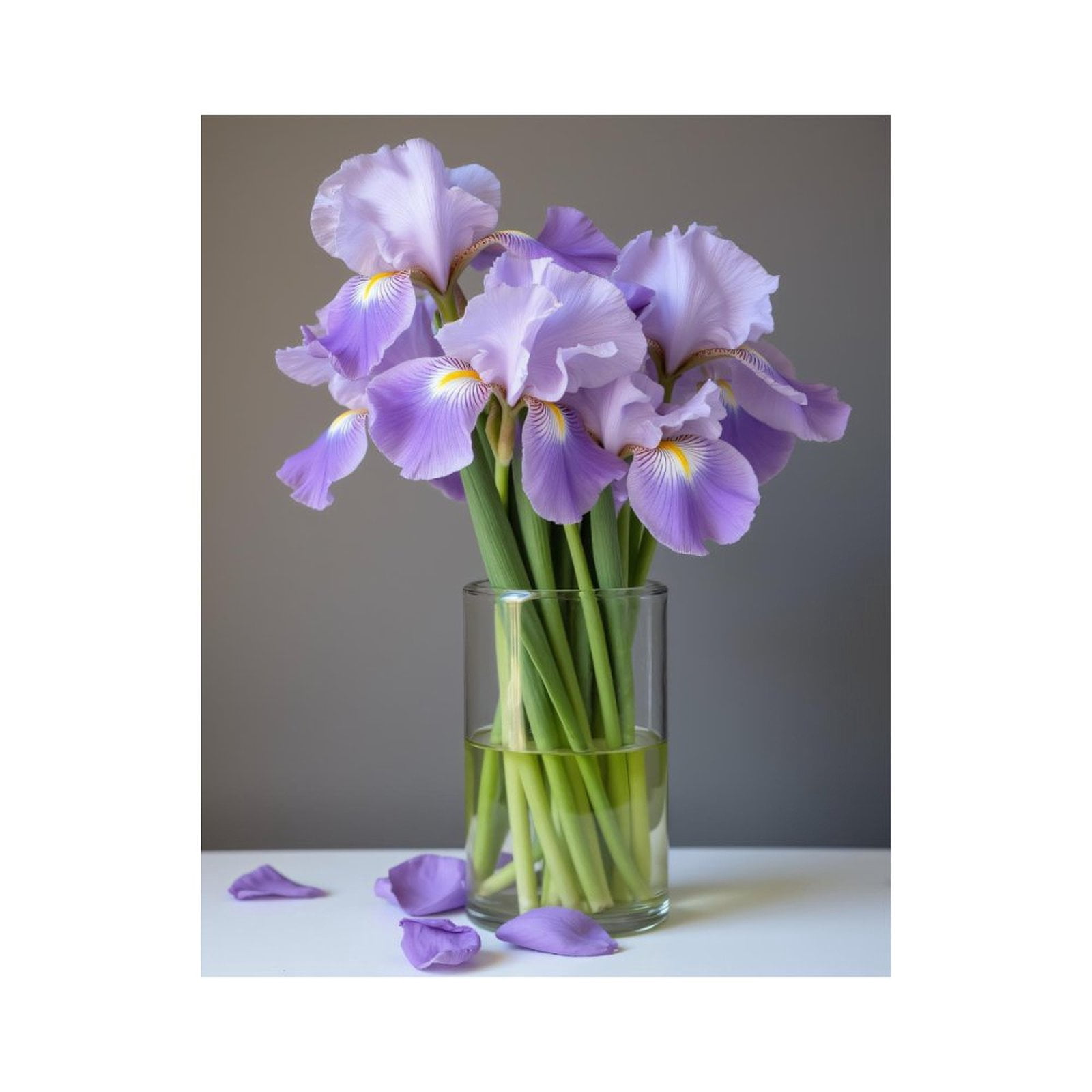 Paint by Numbers Kit for Adults, Purple Iris Bouquet In Glass Vase ...