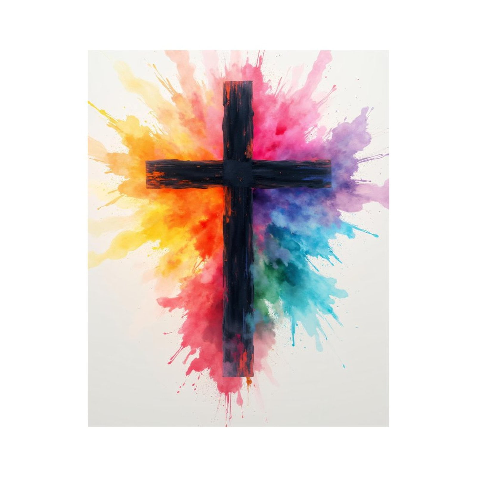 Paint by Numbers Kit for Adults, Rainbow Paint Cross Burst Paint by ...