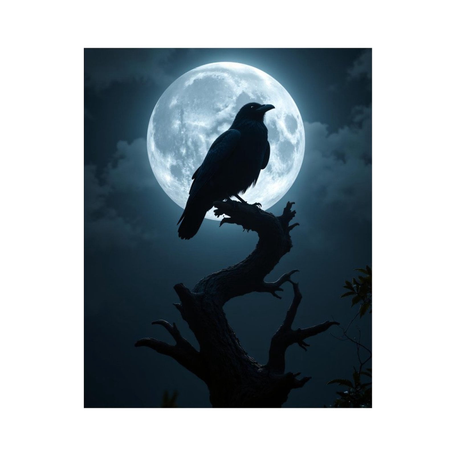 Paint by Numbers Kit for Adults, Raven Moonlit Night Sky Tree ...