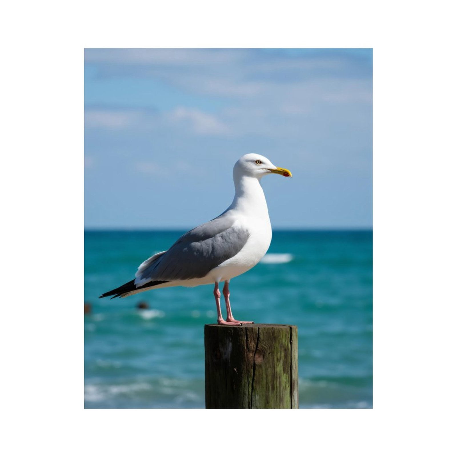 Paint by Numbers Kit for Adults, Seagull Ocean Log Calm Sky Paint by ...