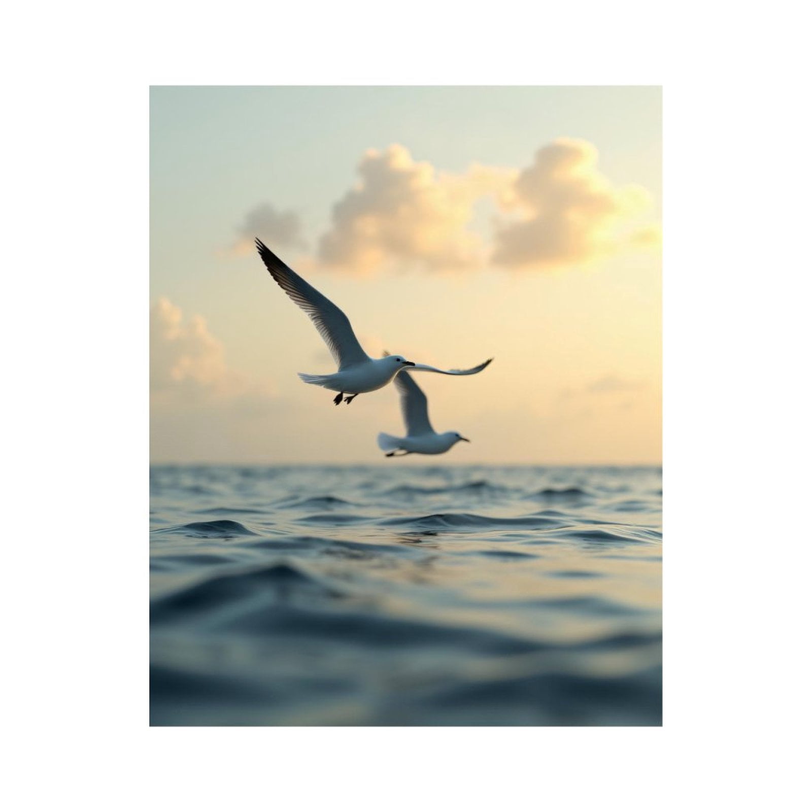 Paint by Numbers Kit for Adults, Seagulls Flying Over Ocean Waves Paint ...