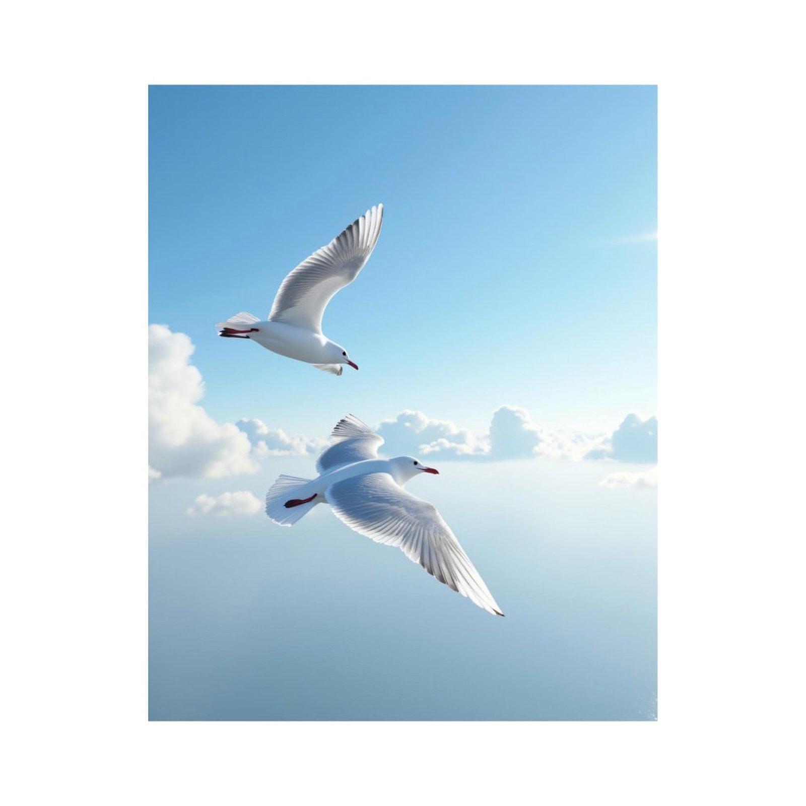 Paint by Numbers Kit for Adults, Seagulls Soaring Blue Sky Paint by ...