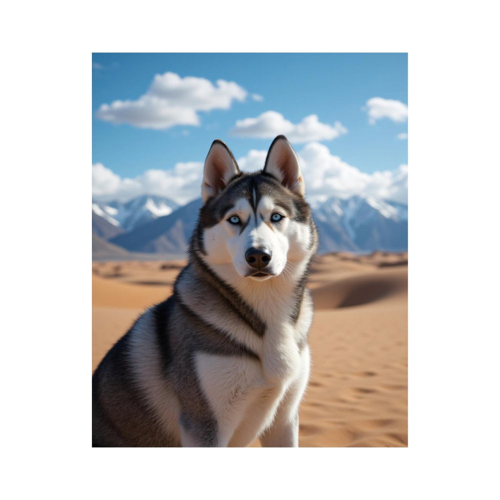 Paint by Numbers Kit for Adults, Siberian Husky Desert Panorama Paint ...
