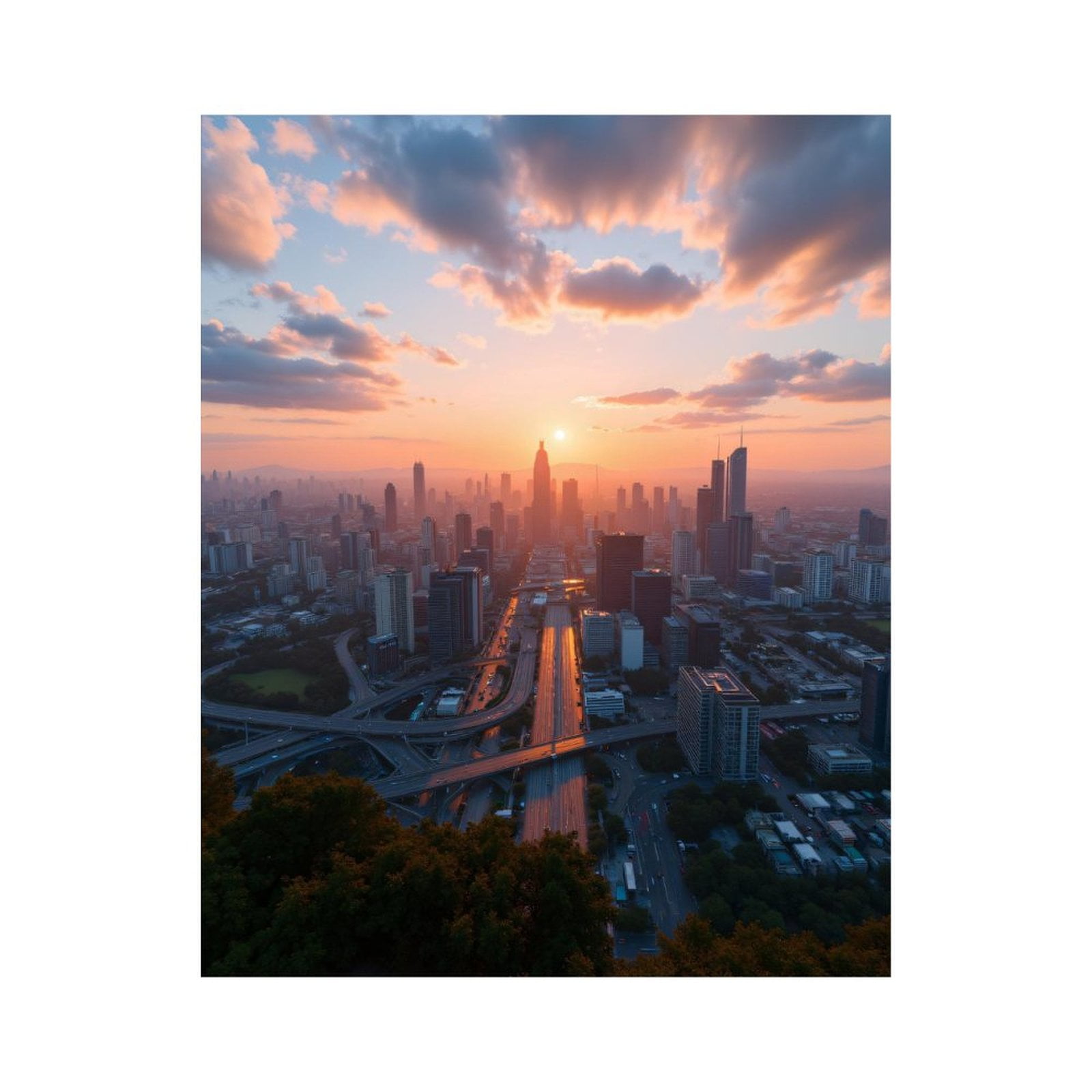 Paint by Numbers Kit for Adults, Skyline Sunset Urban Panorama Paint by ...