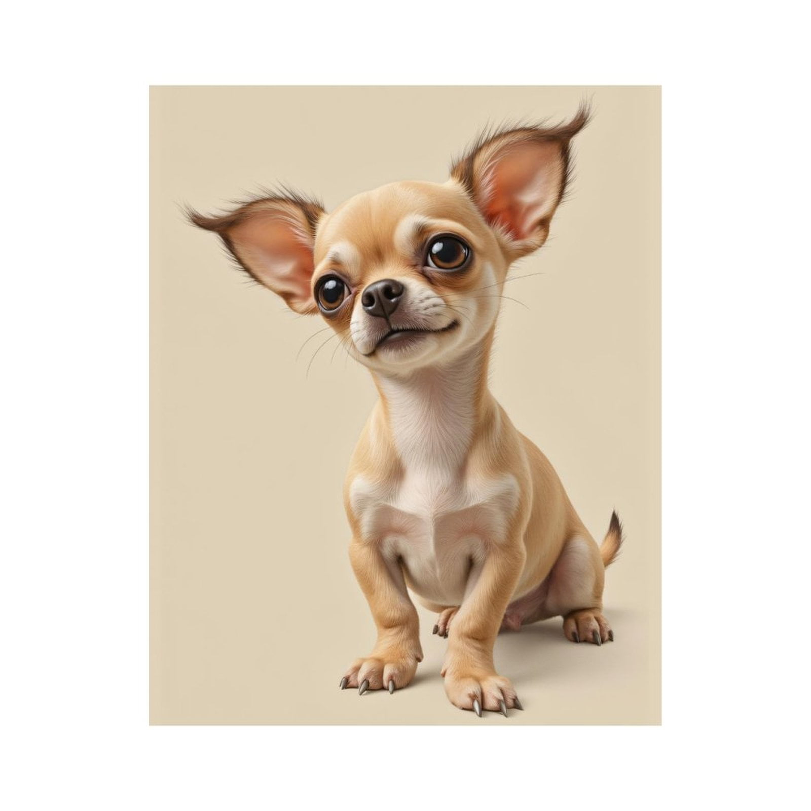 Paint by Numbers Kit for Adults, Small Cute Dog Sitting Pose Paint by ...