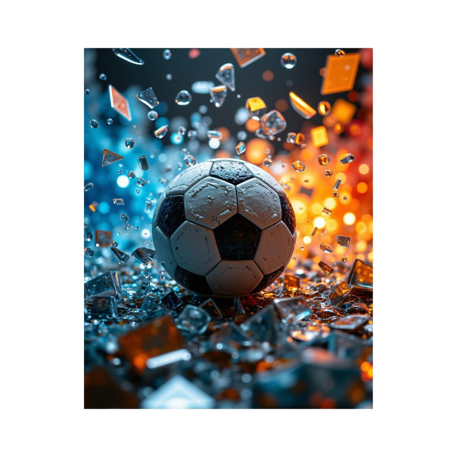 Paint by Numbers Kit for Adults, Soccer Ball Shattered Glass Action ...
