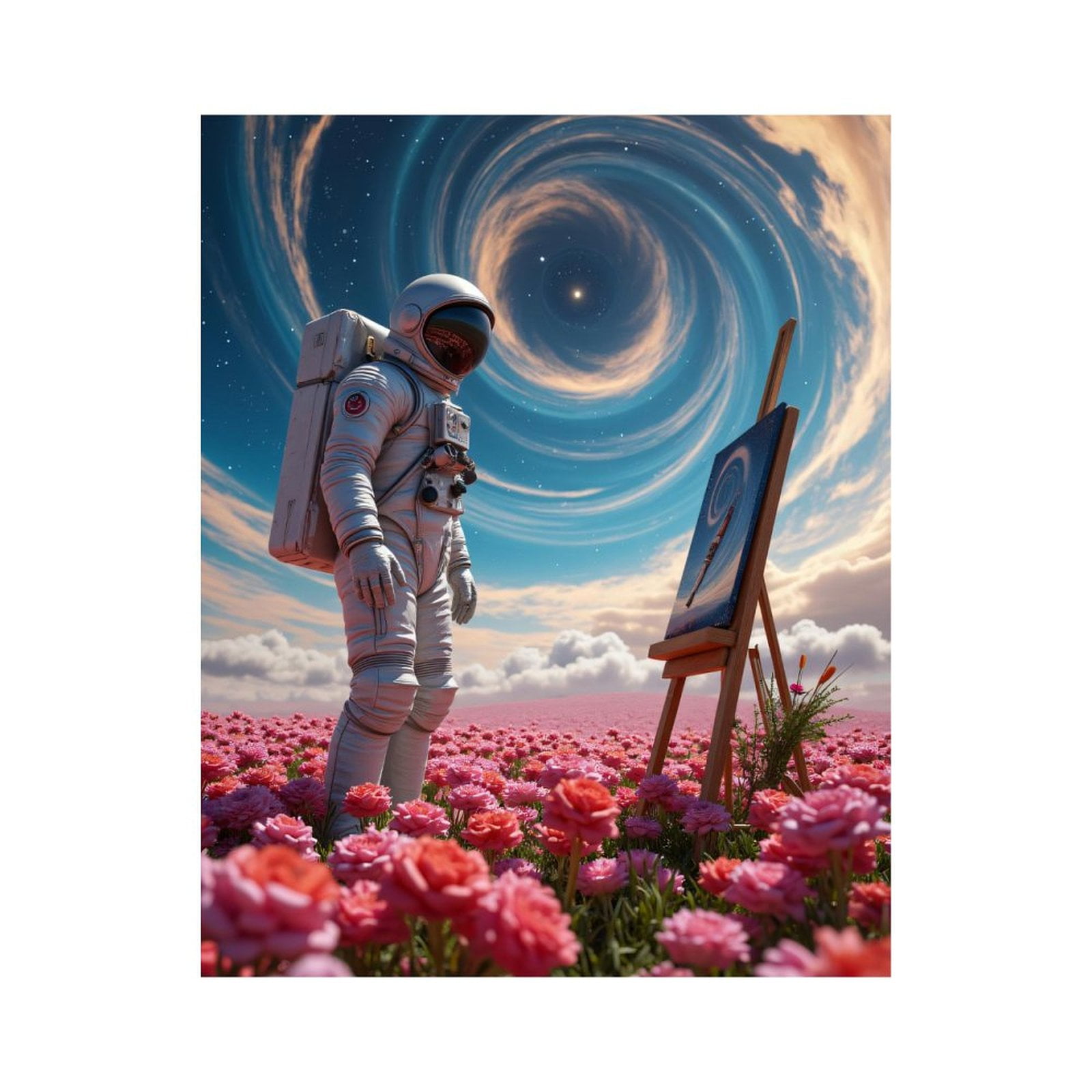 Paint by Numbers Kit for Adults, Space Artist In Floral Field Paint by ...