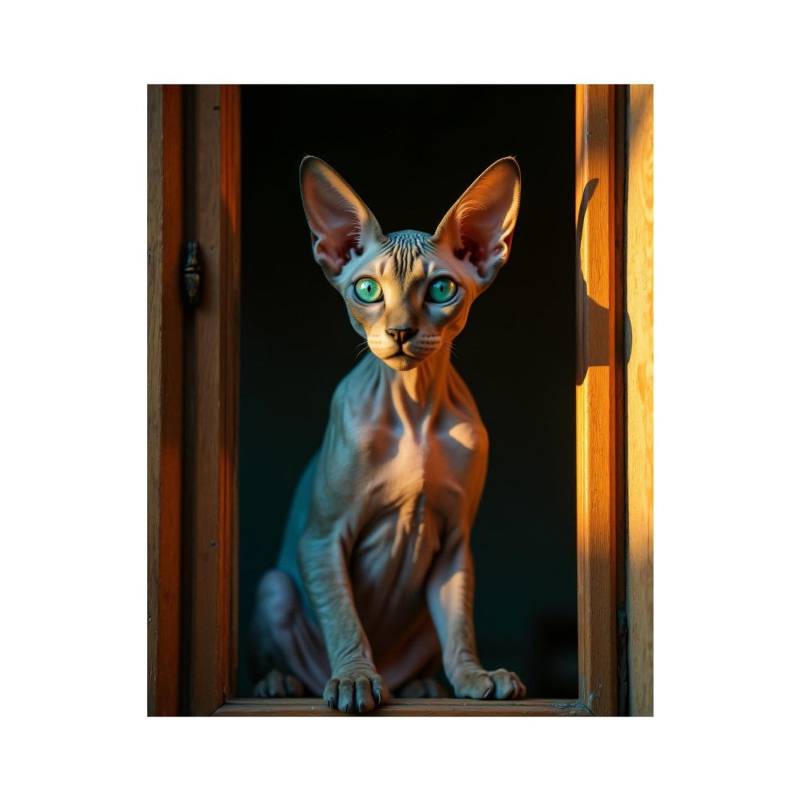 Paint by Numbers Kit for Adults, Sphinx Cat In Window Light Paint by Numbers, Easy Paint by ...