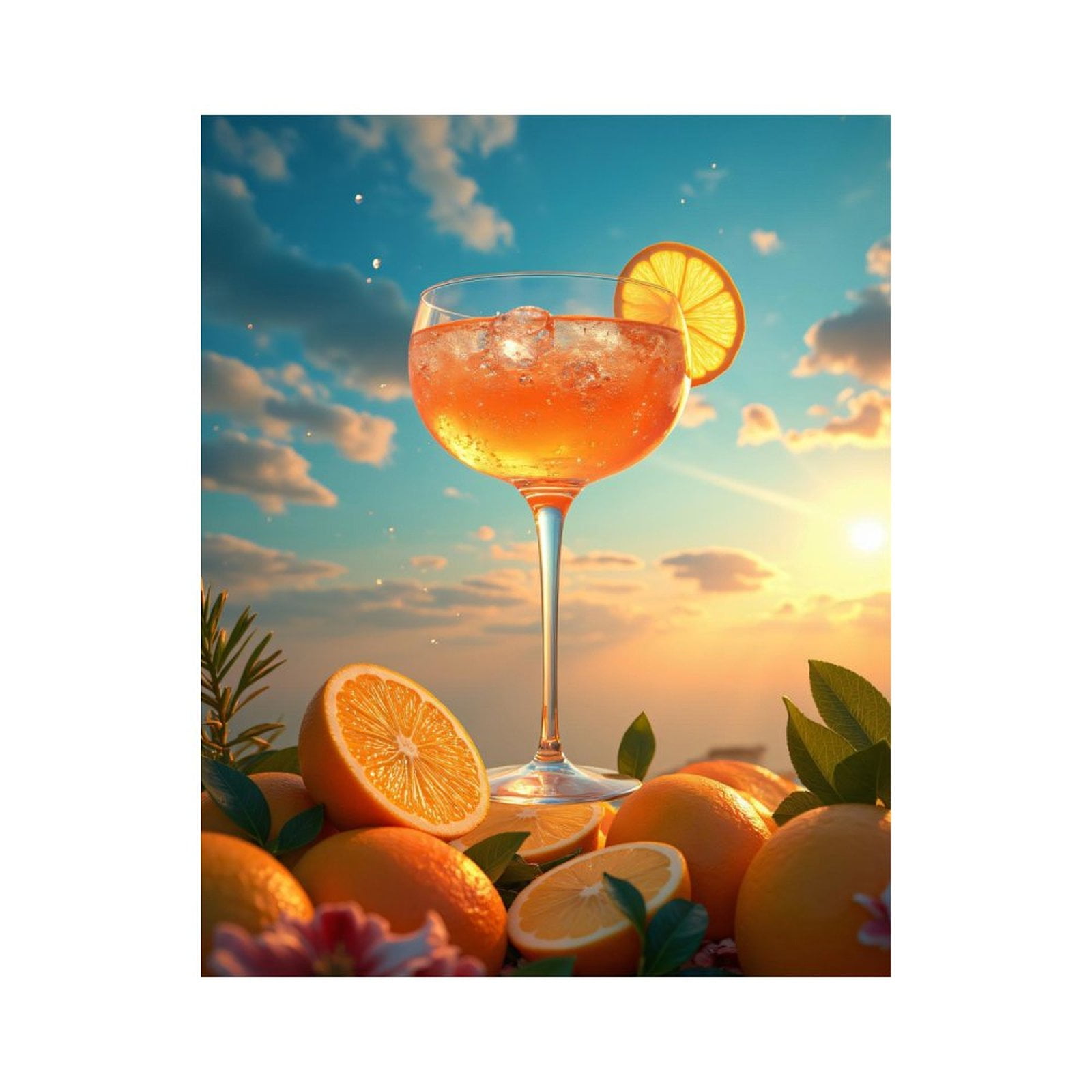 Paint by Numbers Kit for Adults, Sunset Citrus Cocktail Beverage Paint ...