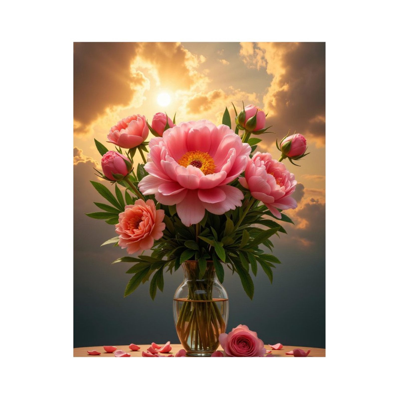 Paint by Numbers Kit for Adults, Sunset Peonies Vase Display Paint by ...