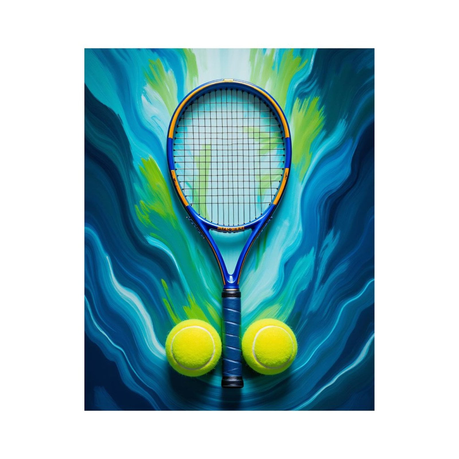 Paint by Numbers Kit for Adults, Tennis Racket Balls Abstract Art Paint ...