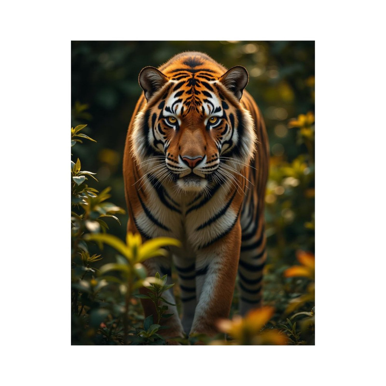 Paint by Numbers Kit for Adults, Tiger Walking Through Lush Jungle ...