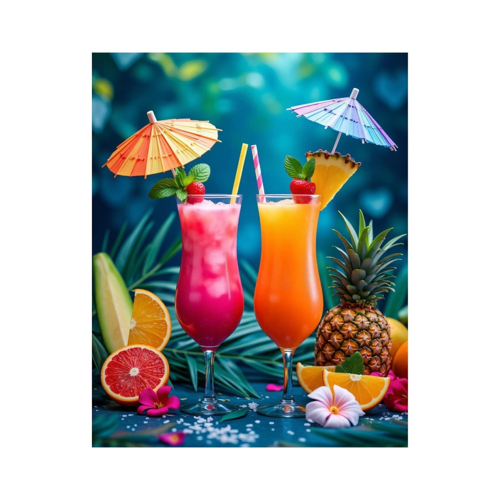 Paint by Numbers Kit for Adults, Tropical Fruit Cocktail Display Paint ...