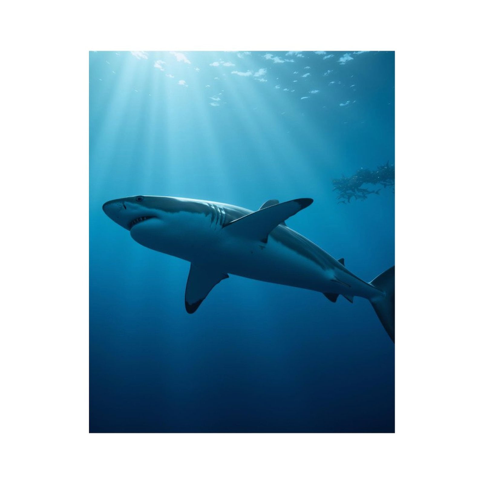 Paint by Numbers Kit for Adults, Underwater Shark Ocean Blue Sea Paint by Numbers, Easy Paint by ...