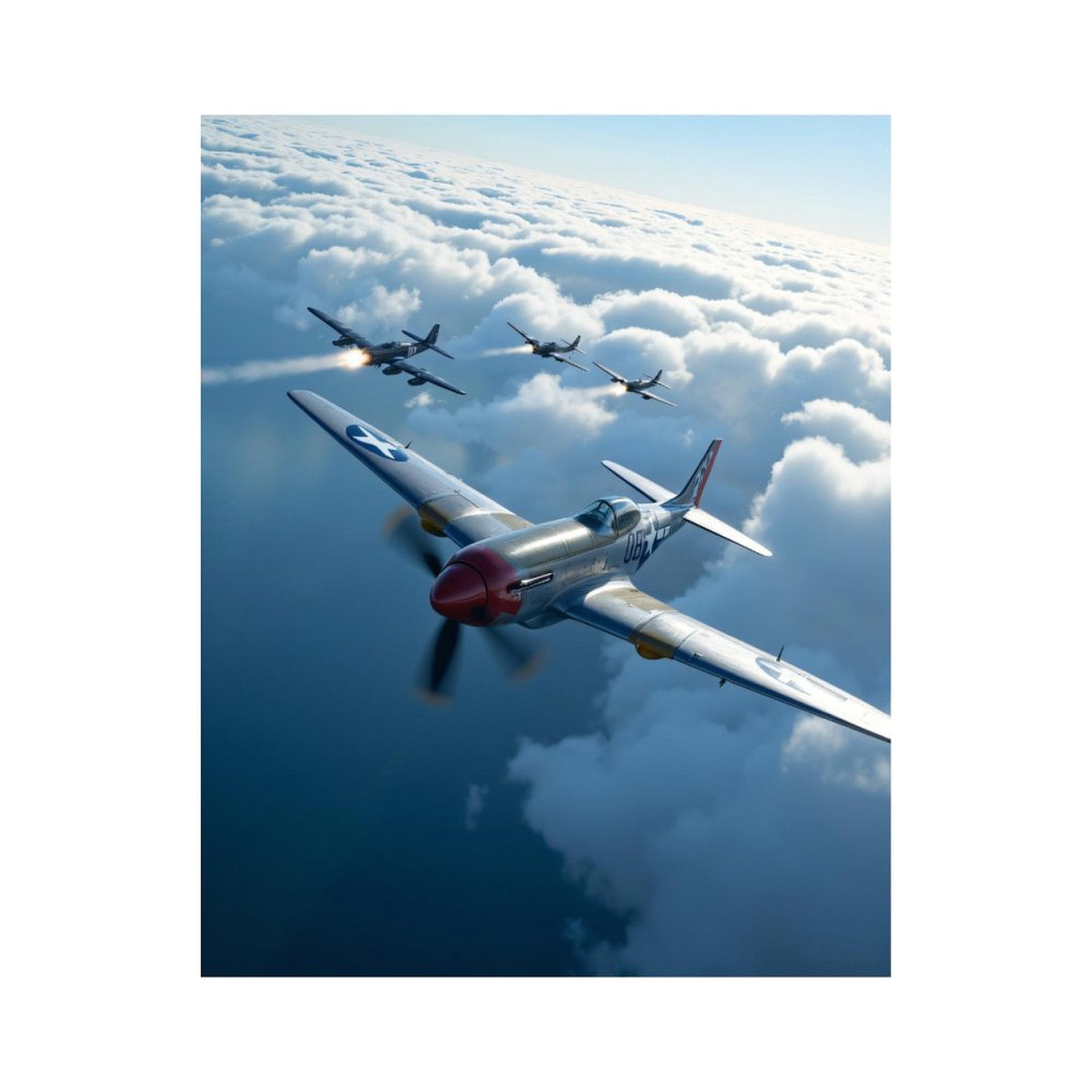 Paint by Numbers Kit for Adults, Vintage Aircraft Above Clouds Paint by ...