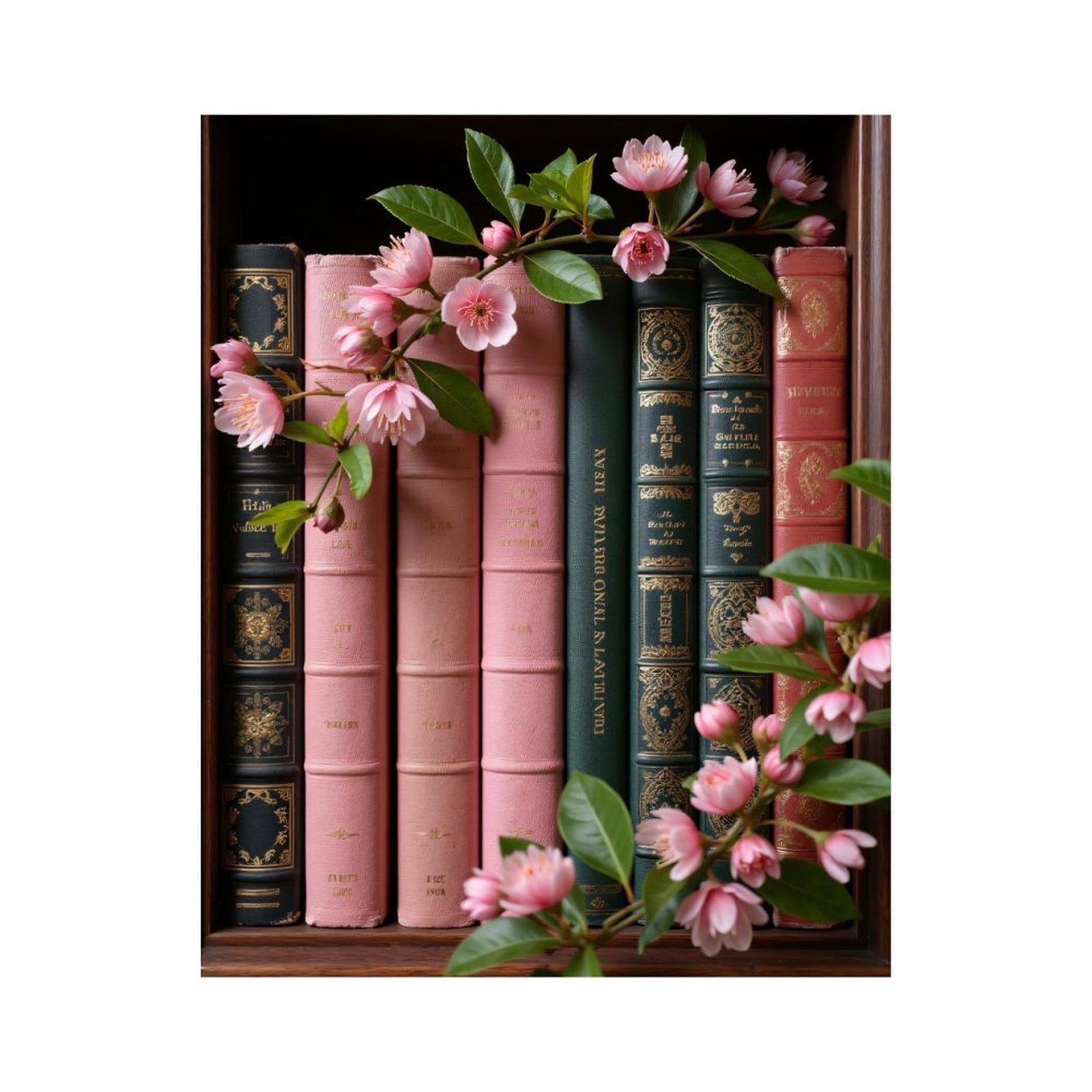 Paint by Numbers Kit for Adults, Vintage Bookshelf Floral Arrangement ...