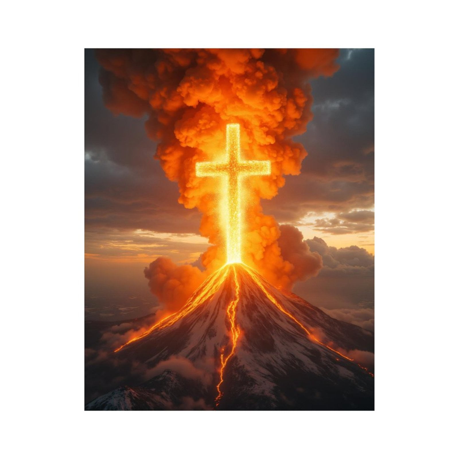 Paint by Numbers Kit for Adults, Volcano Eruption Fiery Symbol Sky ...