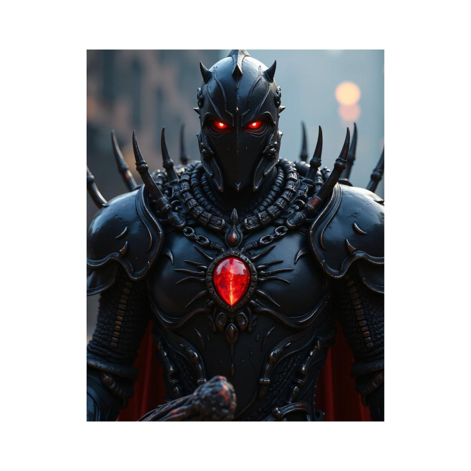Paint by Numbers Kit for Adults, Warrior Armor Red Gem Eyes Paint by ...