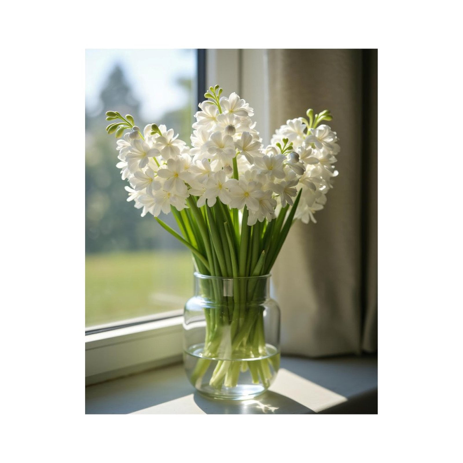 Paint by Numbers Kit for Adults, White Flowers In Glass Vase Paint by ...