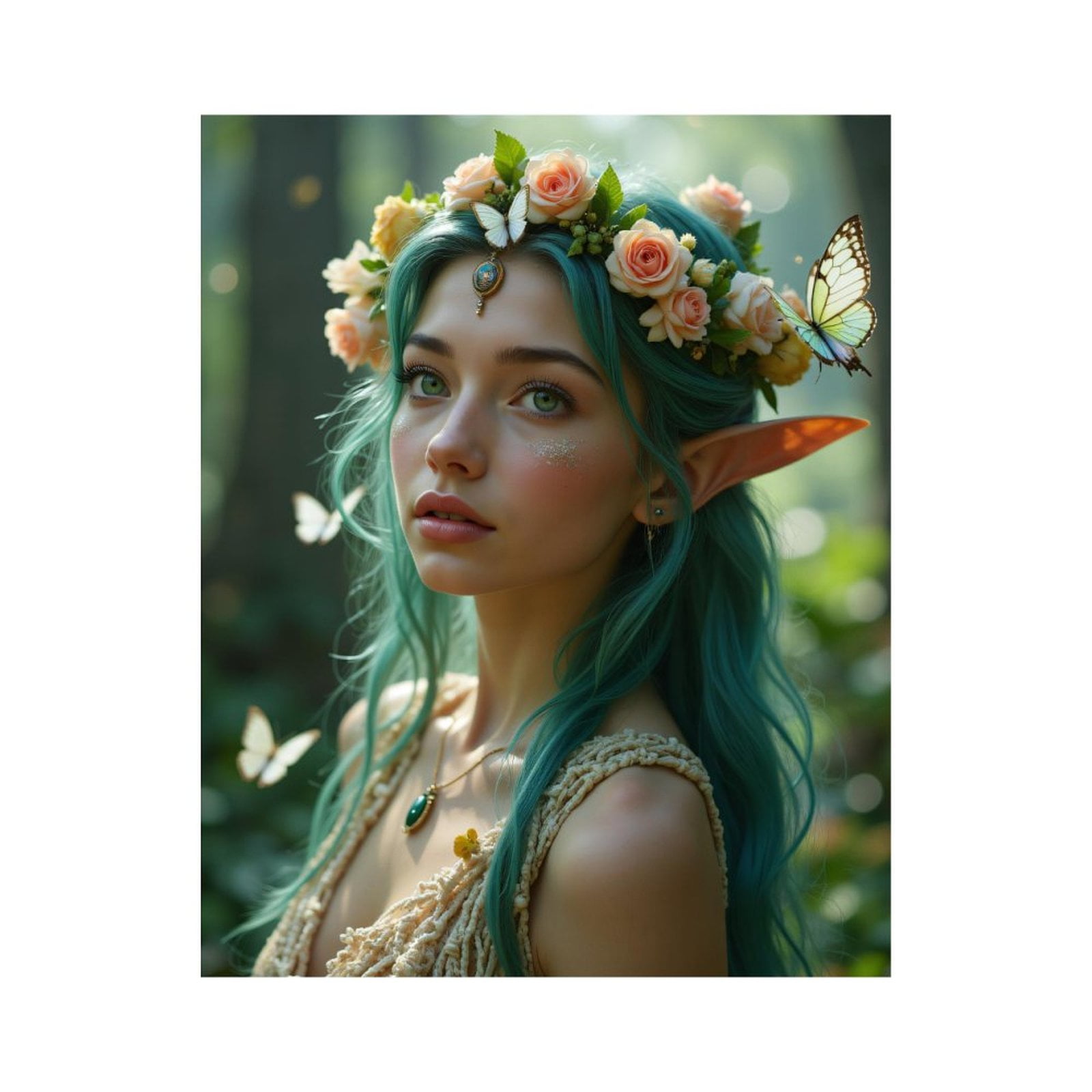 Paint by Numbers Kit for Adults, Woodland Enchantress Portrait Flora ...