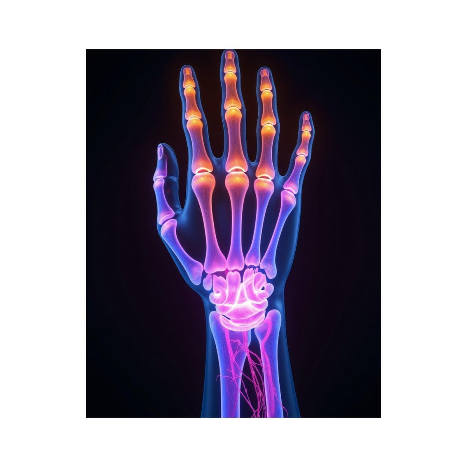 Paint by Numbers Kit for Adults, X Ray Hand Illuminated Anatomy Paint ...