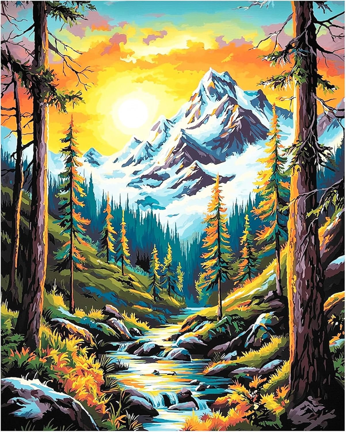 Paint by Numbers Kits for Adults, Forest Paint by Number, DIY Oil ...