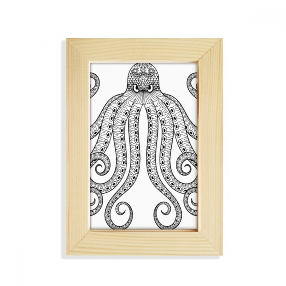 Paint Octopus Eight Black Desktop Display Photo Frame Picture Art ...