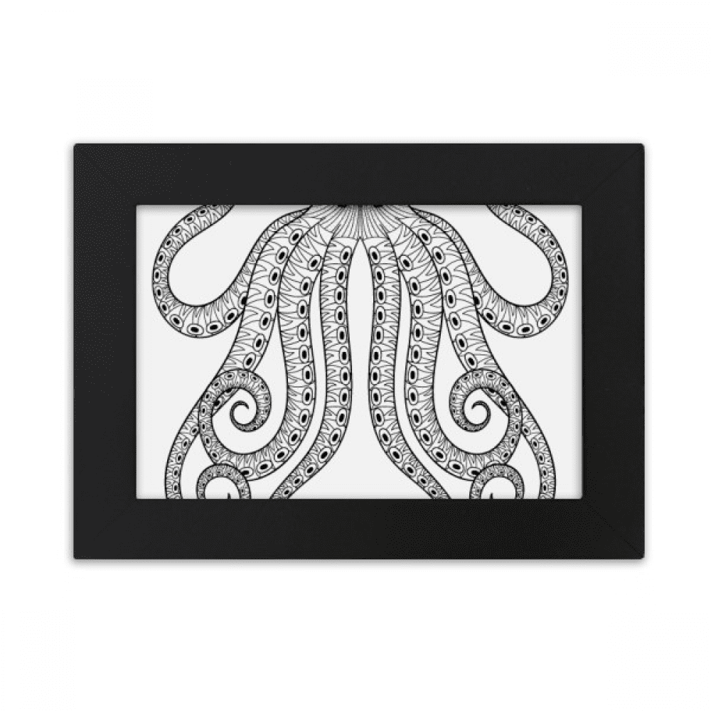 Paint Octopus Eight Black Desktop Photo Frame Ornaments Picture Art ...