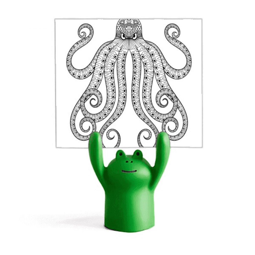 Paint Octopus Eight Black Memo Holder Cartoon Animal Frog Stand ...