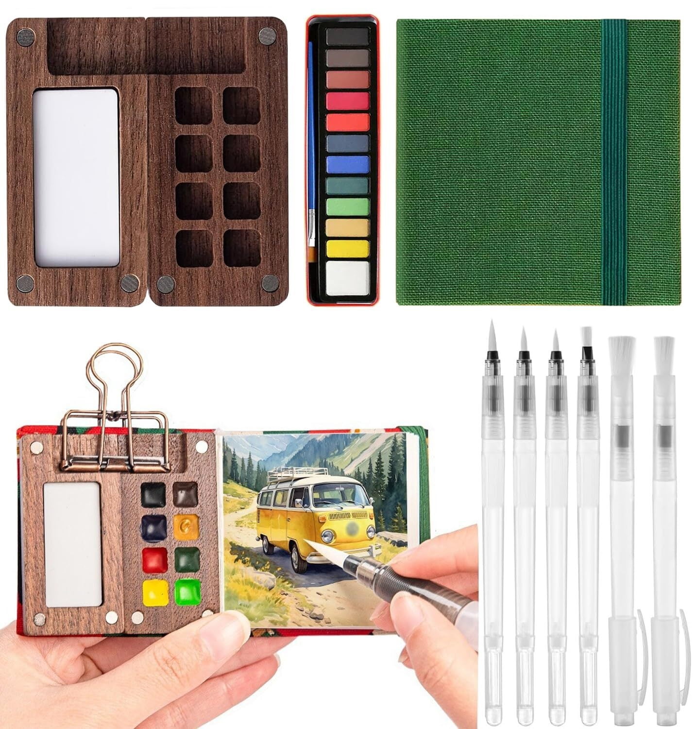 Paint Palette, Mini Watercolour Travel Kit - 2024 New Portable ...