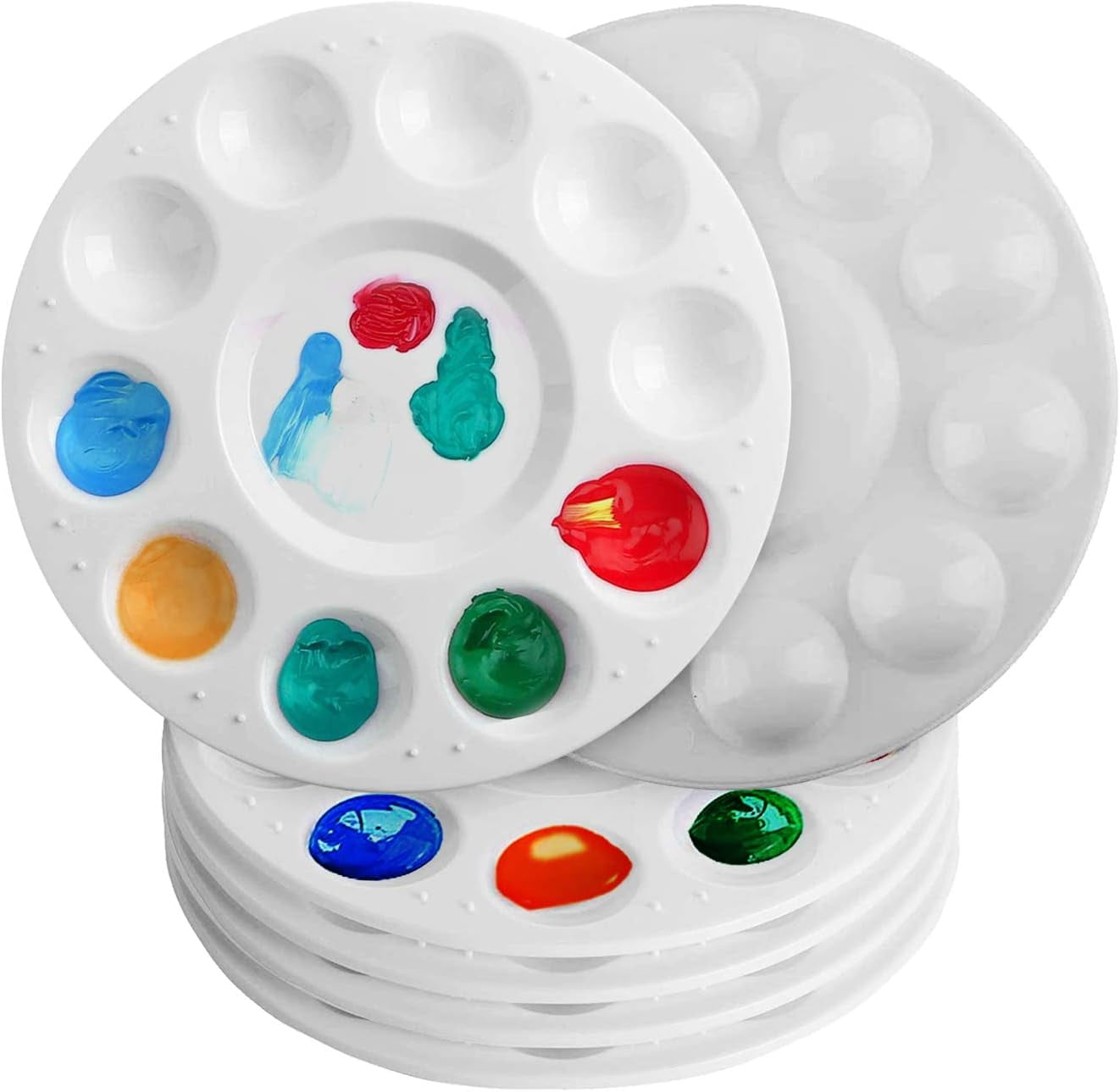 Paint Palette Trays, Multi-Purpose Plastic Paint Pallets for Art ...