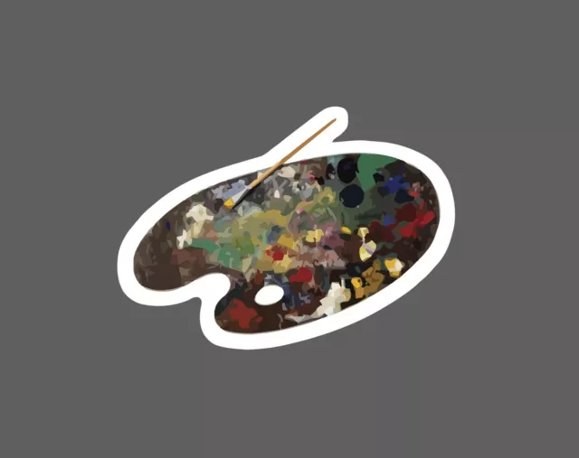Paint Pallet Sticker Artist Waterproof Sticker Phone Decal Water Bottle ...