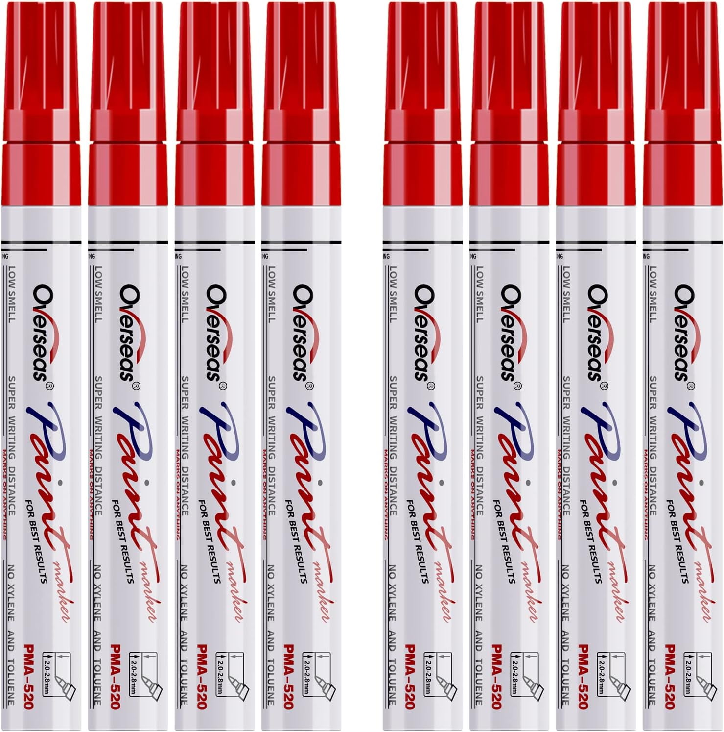 Paint Pens Paint Markers - Red Permanent Markers 8 Pack, Oil Based ...