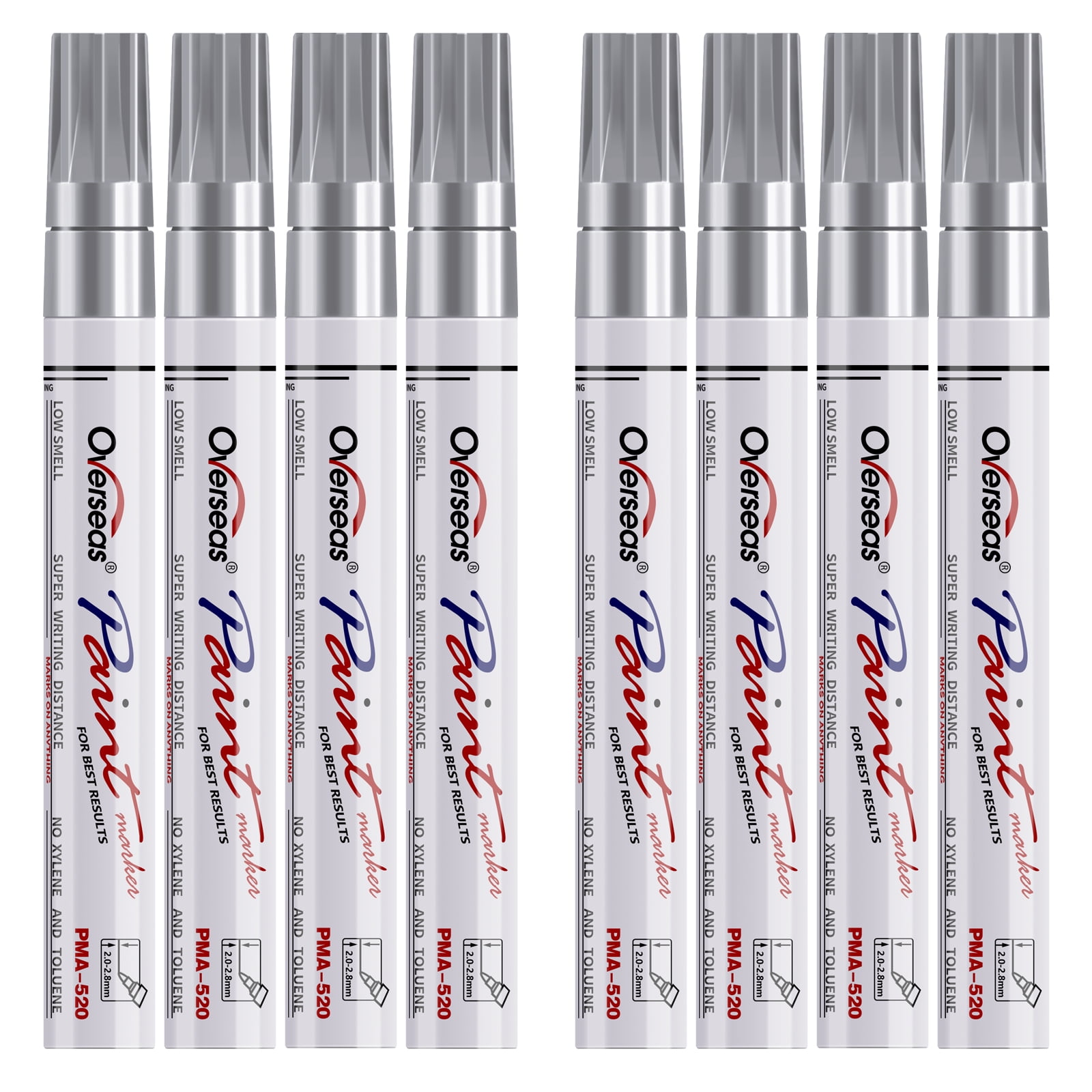 Paint Pens Paint Markers - Silver Permanent Markers 8 Pack, Oil Based ...