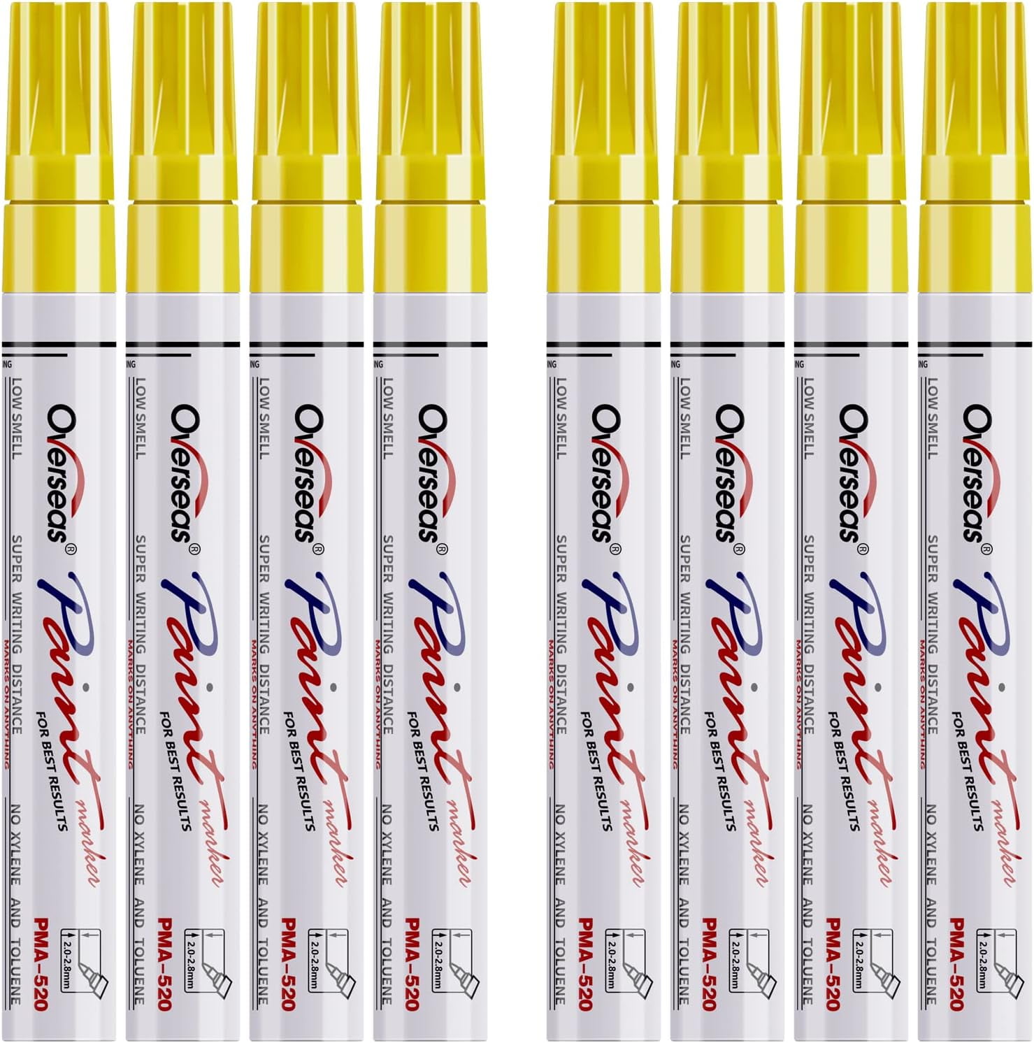 Paint Pens Paint Markers - Yellow Permanent Markers 8 Pack, Oil Based ...