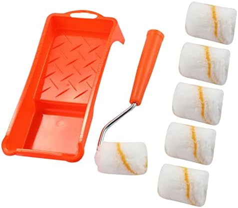 Paint Roller, 2 Inch Small Fine Finish Paint Roller Kit with Tray ...