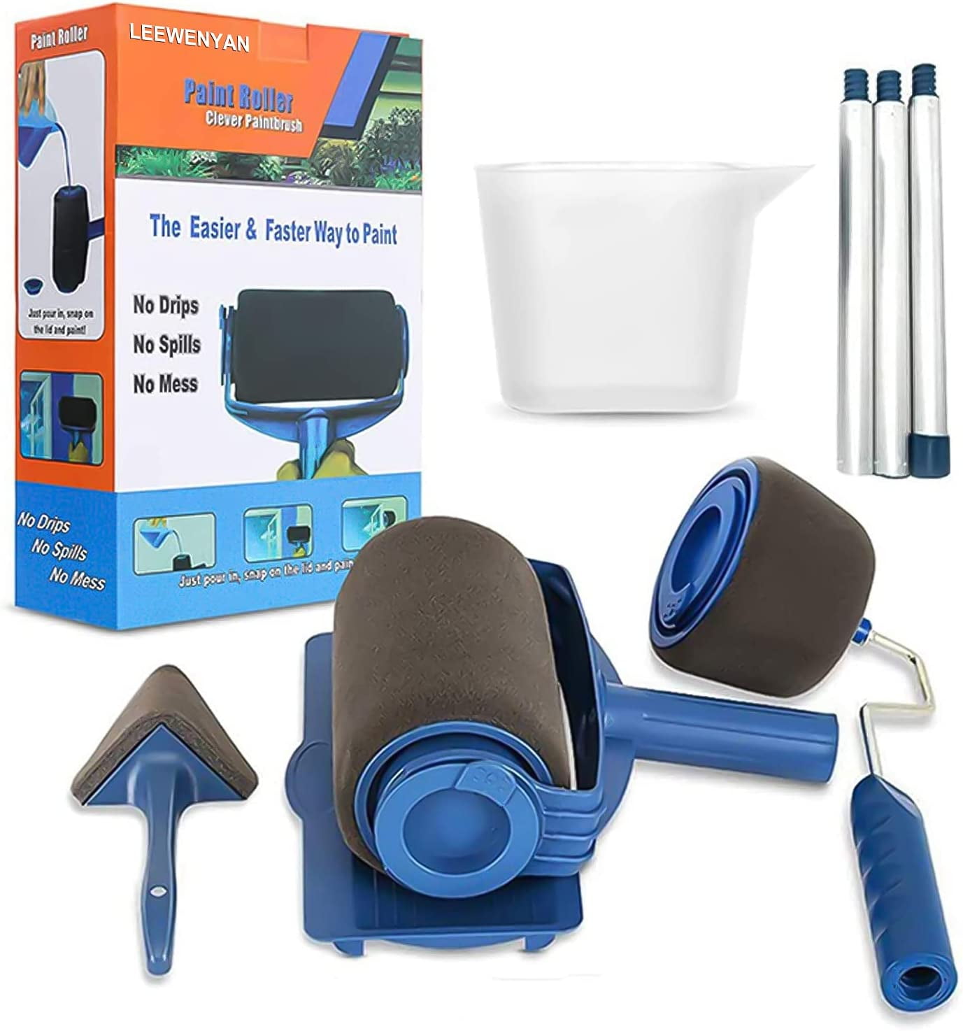 Whataatahia Universal Paint Rollers with Tray, Perfect for Wall & Cell ...