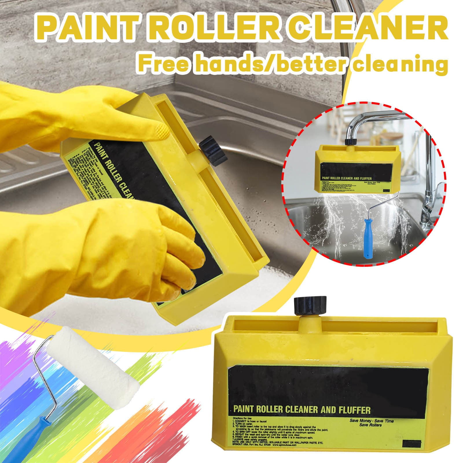 Paint Roller Cleaner, Paint Roller Cleaner and Fluffer, Paint Roller ...