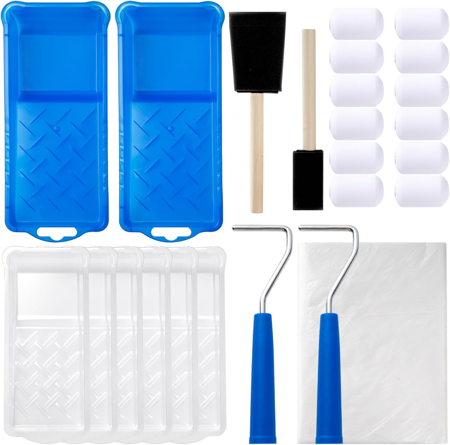 Paint Roller Kit, 25 Pack, 2 Inch Foam Paint Roller, Small Paint ...