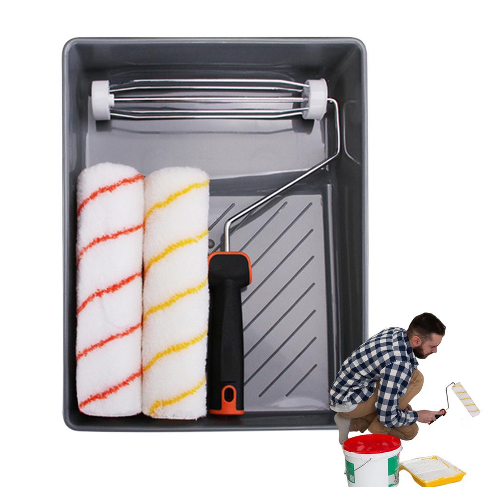 Paint Roller Kit 4pcs Wall Painting Supplies Set House Painting Tools ...