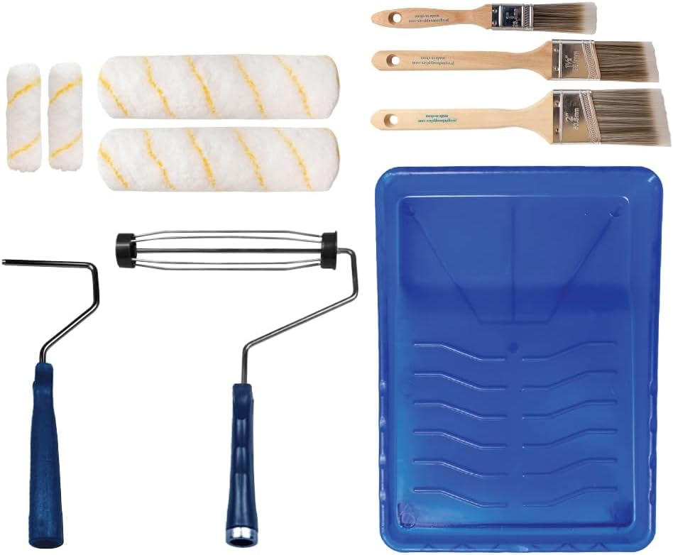 Paint Roller Kit, Brush & Roller,10 Piece Set, Wall Painting Naps for ...