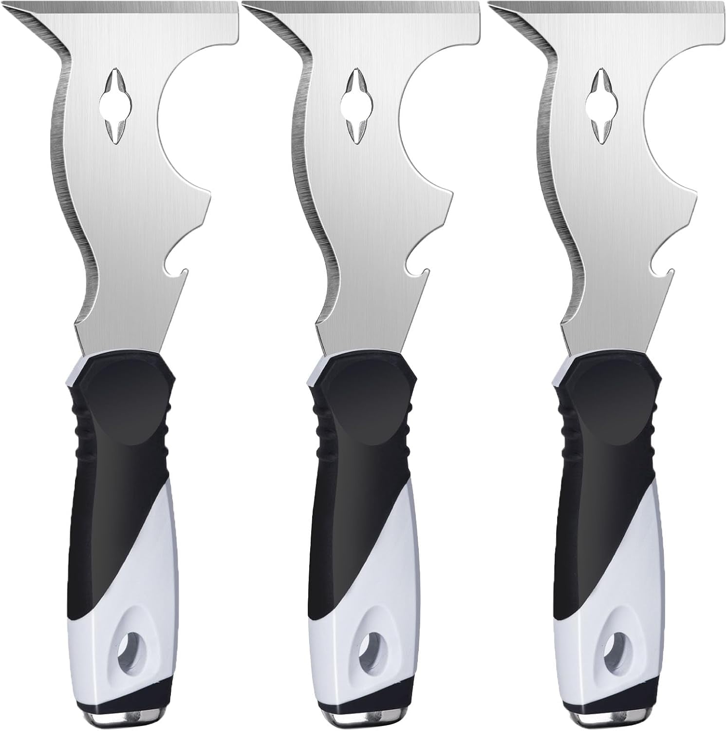 Paint Scraper, 3 Pack Multi Use Paint Tools Putty Knife 10 in 1, Paint ...