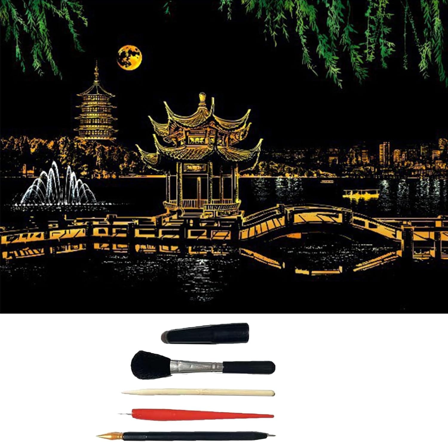 Scratch Art for Adults & Teens, Paint by Scratch 15.7 X 11.2 Inches ...