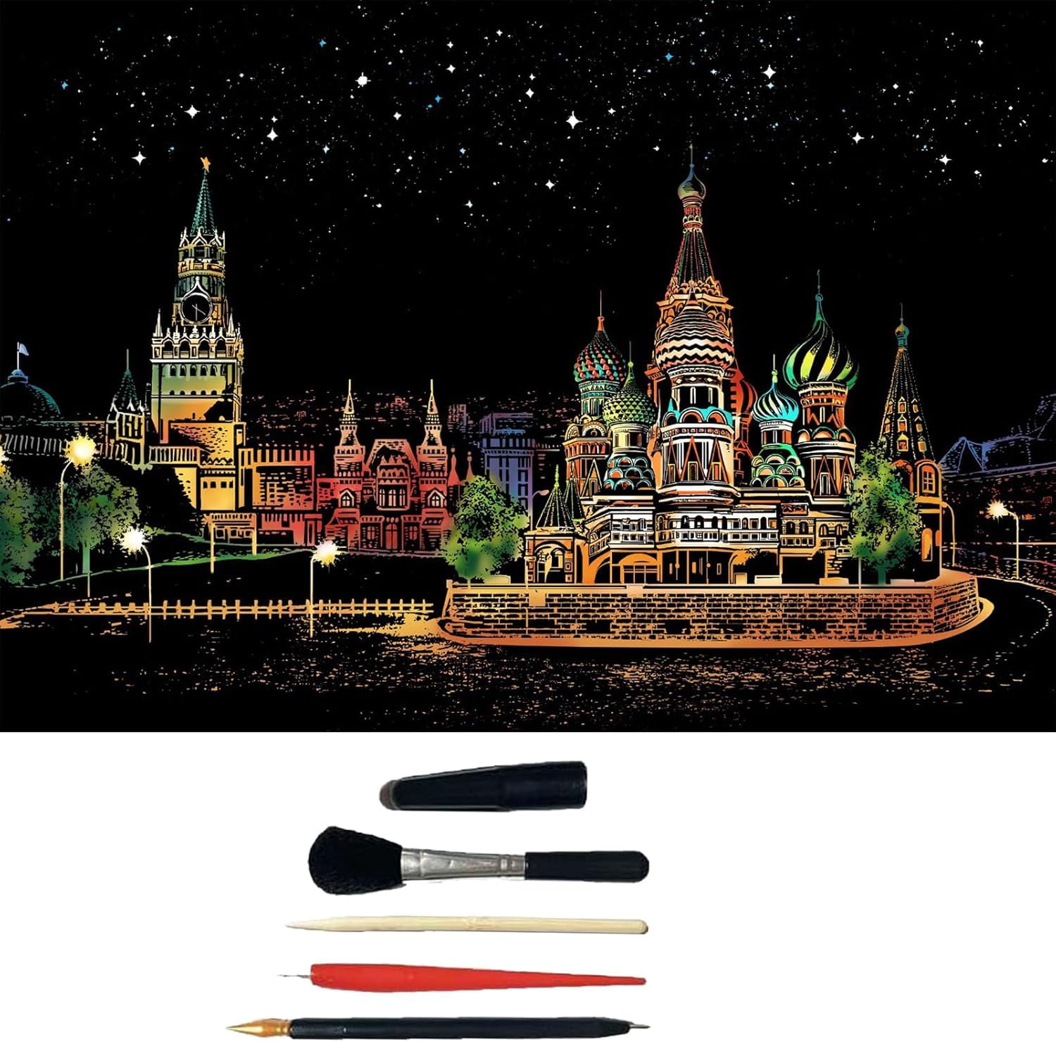 Scratch Art for Adults & Teens, Paint by Scratch 15.7 X 11.2 Inches ...