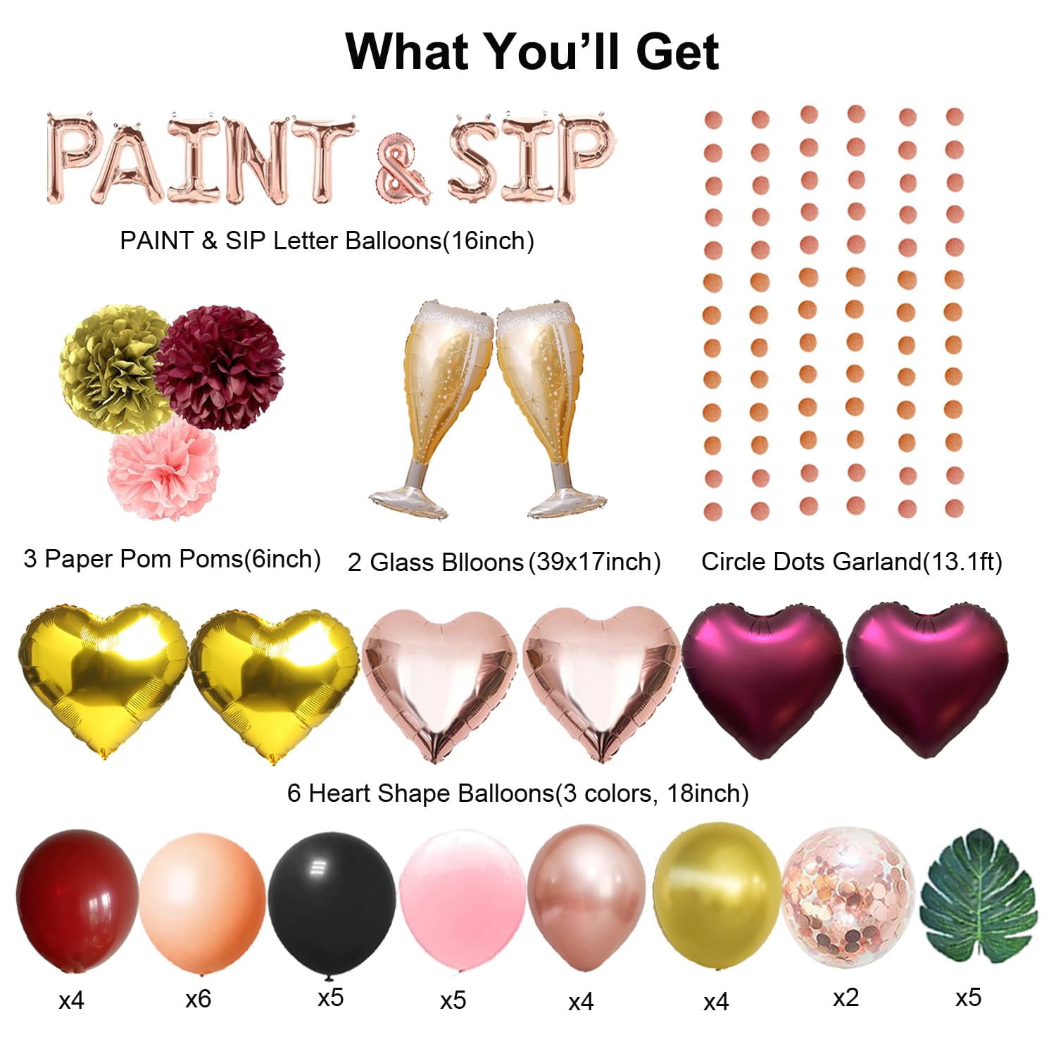 Paint And Sip AJH3 Decorations, Paint And Sip Favors, Paint And Sip Kit ...